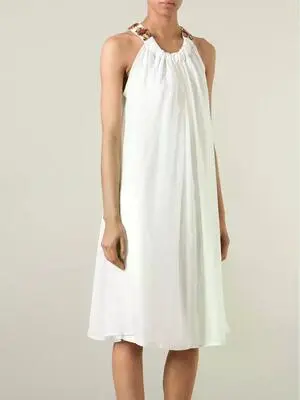 LANVIN Embellished Strap Draped Dress