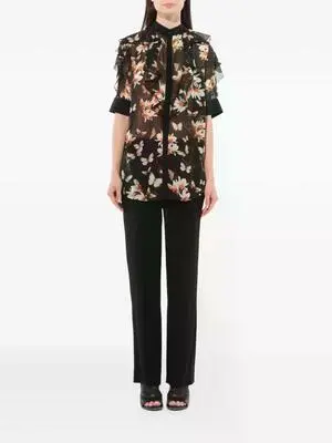Givenchy Sheer Floral-print Blouse
