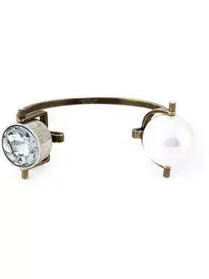 LANVIN Pearl And Crystal Arm Bracelet - Metallic