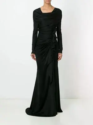 Givenchy Gathered Cascading Gown