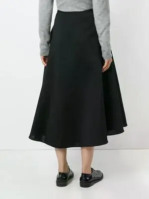 LANVIN Silk-wool Blend Midi Skirt