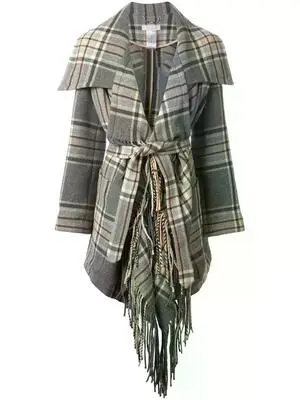 Chloé Check Belted Coat
