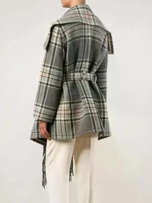 Chloé Check Belted Coat