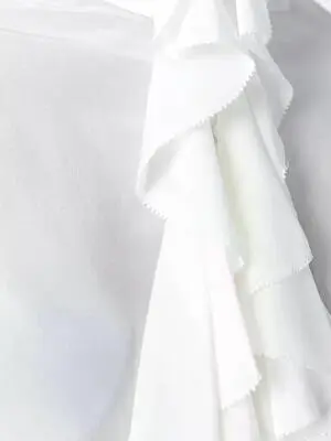 Alexander McQueen Off White Ruffle Shirt