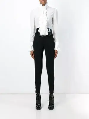 Alexander McQueen Off White Ruffle Shirt