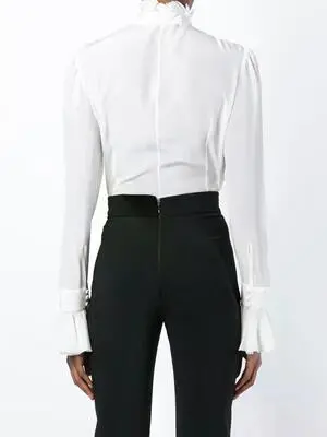 Alexander McQueen Off White Ruffle Shirt