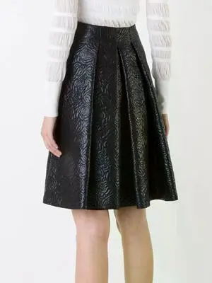 Alexander McQueen Raised Rose A-line Skirt