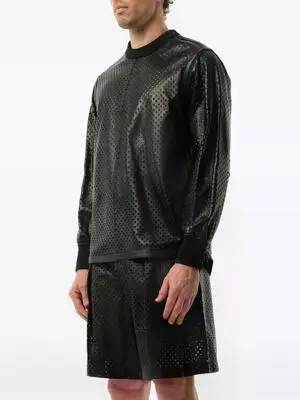 Givenchy Perforated Leather Sweatshirt