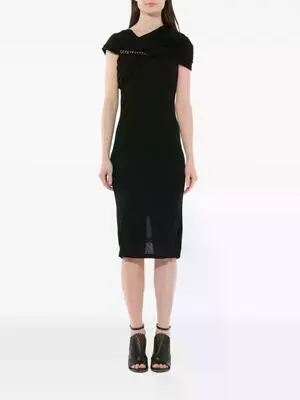 Givenchy Asymmetrical Wrap Midi Dress