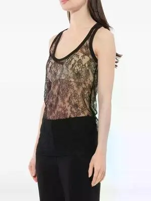 Givenchy Sheer Floral Lace Vest Tank Top