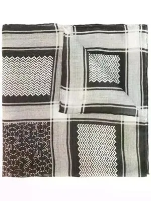 Givenchy Contrast Print Scarf - Black