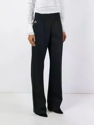 Givenchy Cotton Straight Leg Trousers With Gold-tone Stud Detailing
