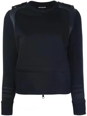 Neil Barrett Leather Detail Sweatshirt