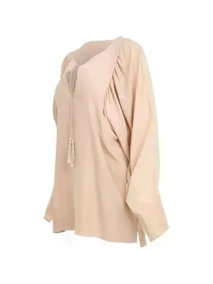 Chloé Long-sleeve Keyhole Blouse