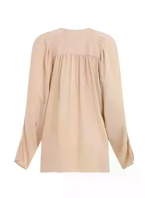Chloé Long-sleeve Keyhole Blouse