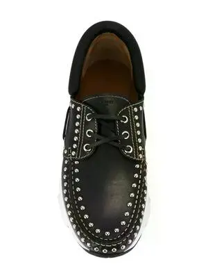 Givenchy Leather Studded Boat Shoes