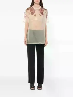 Givenchy Sheer Floral Print T-shirt
