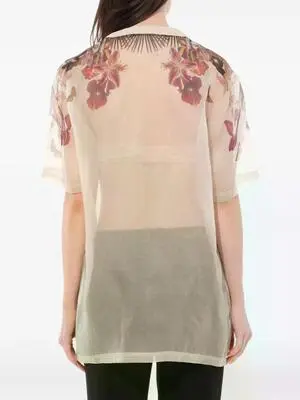 Givenchy Floral Print Sheer T-shirt