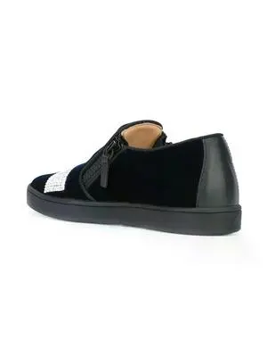 GIUSEPPE ZANOTTI Velvet Slip-on Sneakers