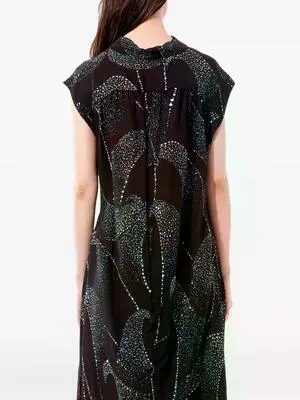 Balenciaga Printed Crepe Midi Dress