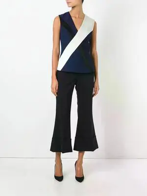 LANVIN Silk Panelled V-neck Top
