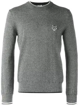 Kenzo Mini Tiger Crew Neck Jumper - Grey
