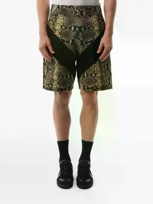 Givenchy Snakeskin Print Bermuda Shorts