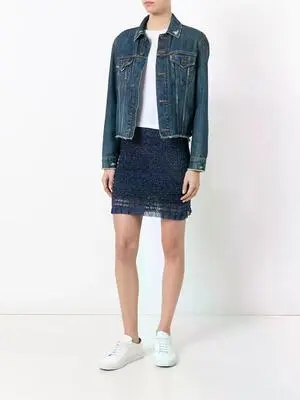 Kenzo Navy Lace Hem Skirt