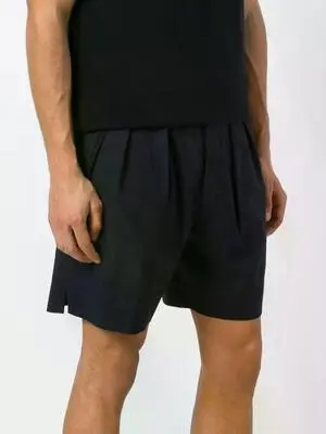 WOOYOUNGMI Navy Wool-blend Bermuda Shorts