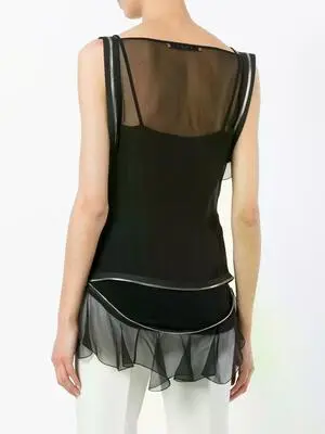Givenchy One-shoulder Ruffle Zip Top