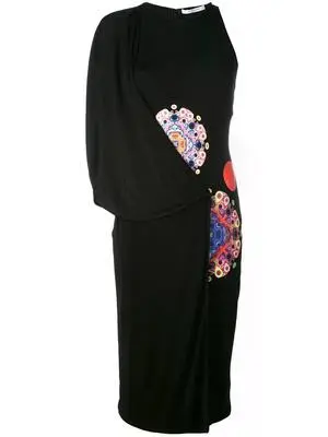 Givenchy Asymmetric Printed Midi Dress