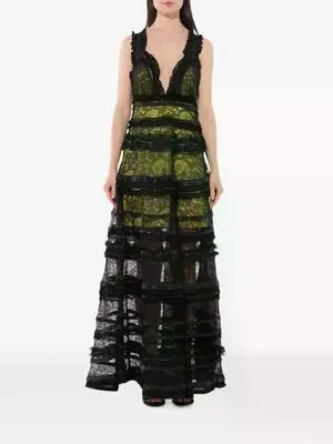 Givenchy Tiered Zip-trim Maxi Dress