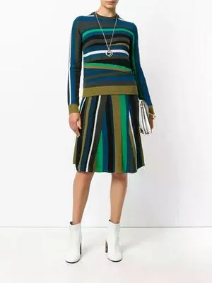 Kenzo Striped A-line Skirt