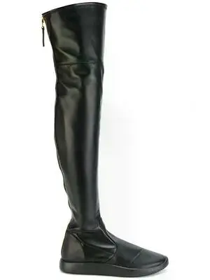 GIUSEPPE ZANOTTI Calf Leather Runner Thigh High Boots