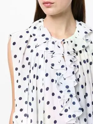 Balenciaga Trompe L'oeil Frill Top