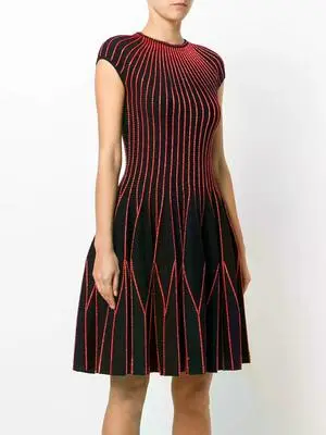 Alexander McQueen Capped-sleeve Knitted Dress