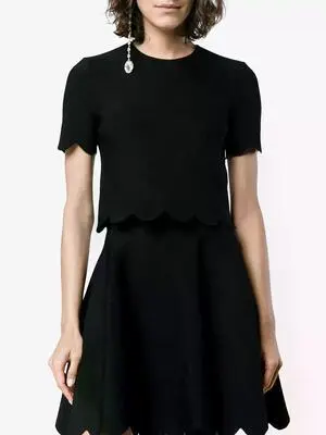Alexander McQueen Scalloped Hem Top