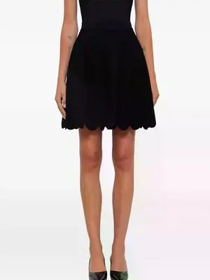 Alexander McQueen Scalloped Hem Mini Skirt