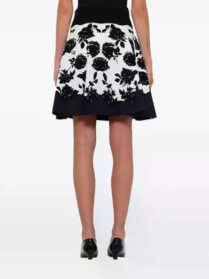 Alexander McQueen Floral A-line Skirt