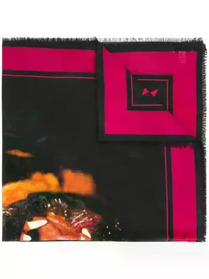 Givenchy Rottweiler Print Scarf - Black