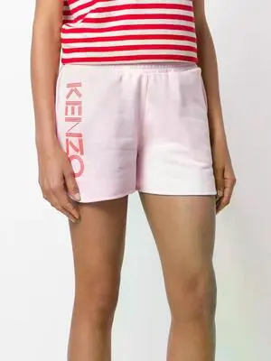Kenzo Logo Print Track Shorts