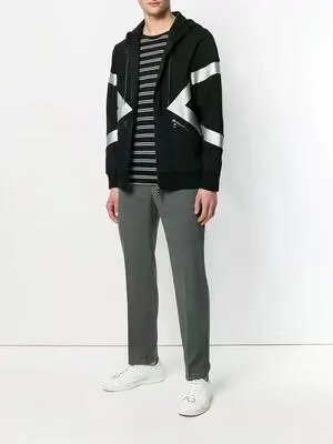 Neil Barrett And Silver Modernist Hooded Jacket