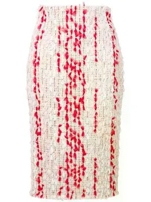 Alexander McQueen Tweed Cocoon Skirt - Multicolour