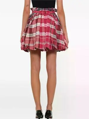 Alexander McQueen Checked Flared Skirt