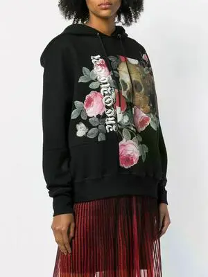 Alexander McQueen Patchwork Skull And Roses Hoodie