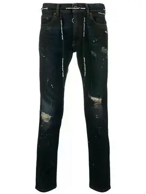 Off-white Belted Jeans For Men