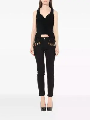 Alexander McQueen Embroidered Bug Skinny Jeans