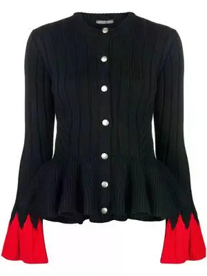 Alexander McQueen Contrast Sleeve Cardigan