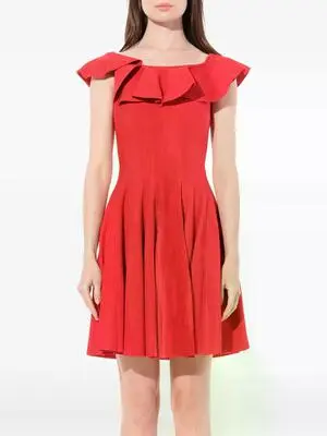Alexander McQueen Ruffle Flare Mini Dress