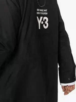Y3 Logo Print Hooded Parka